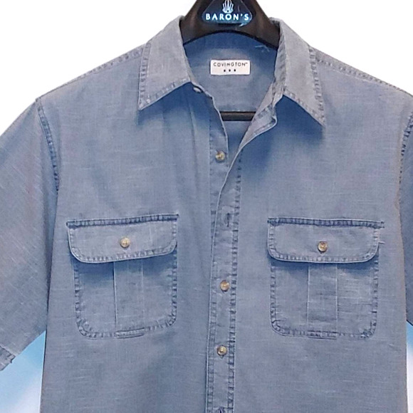 Vintage | Shirts | Vintage Medium 9s Dark Denim Shirt Rare | Poshmark